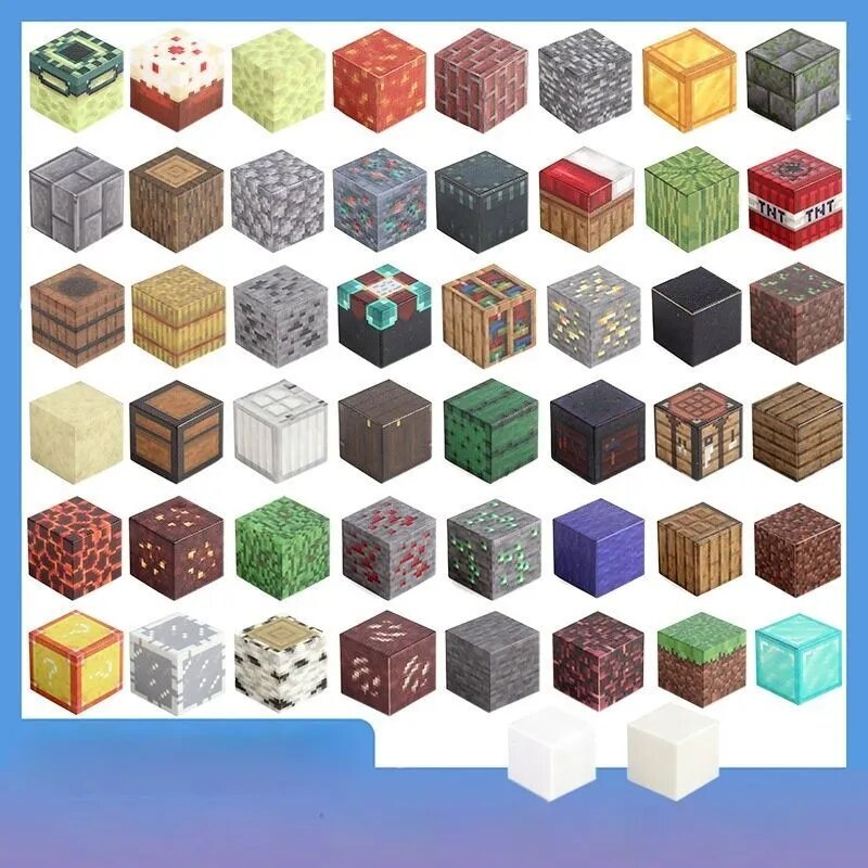 Minecraft, магнитные строительные блоки, индивидуальная упаковка, без запаха, развивающие игрушки, бесплатно для четырех человек
