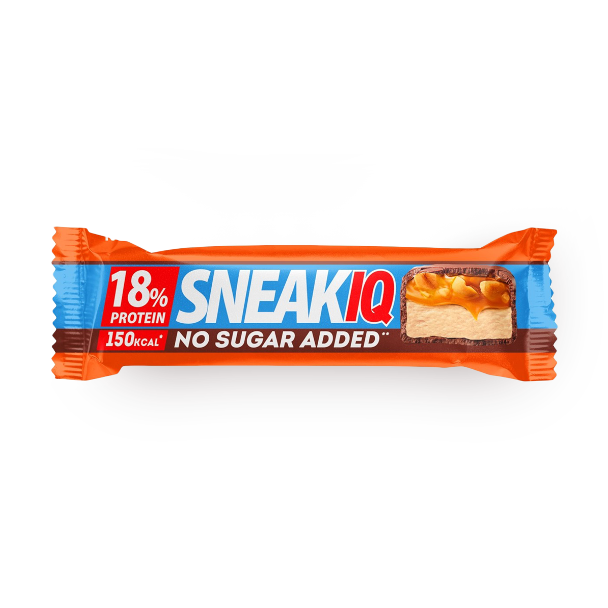 Батончик протеиновый глазированный Fiziq Sneakiq с солёной карамелью и арахисом без сахара