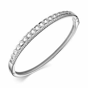 Браслет, серебро, 925 проба, фианит