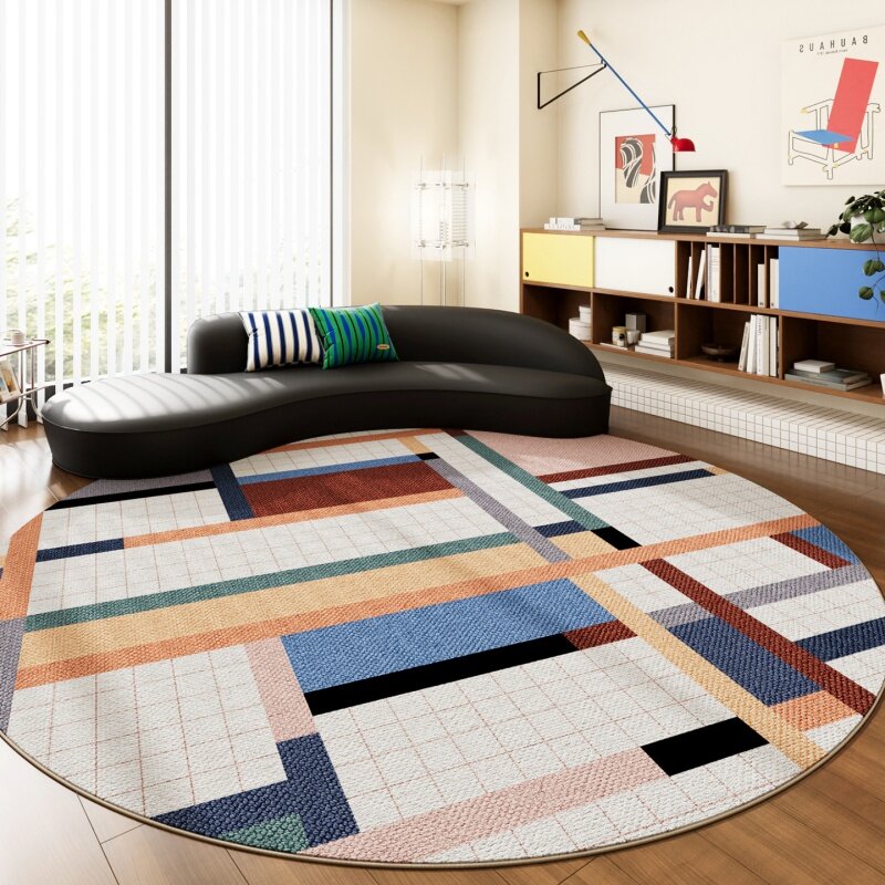 FILIGRANA Высококачественный круглый напольный коврик для дома, звукоизолирующий и противоскользящий, диаметром 40 см.