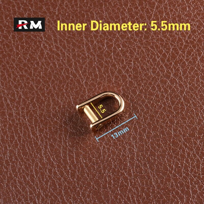 Съемный карабин для сумки, U-образная подкова D-образная пряжка 5,5 мм, золотая фурнитура для ручек сумок и брелков, элегантная металлическая застежка, 1 шт