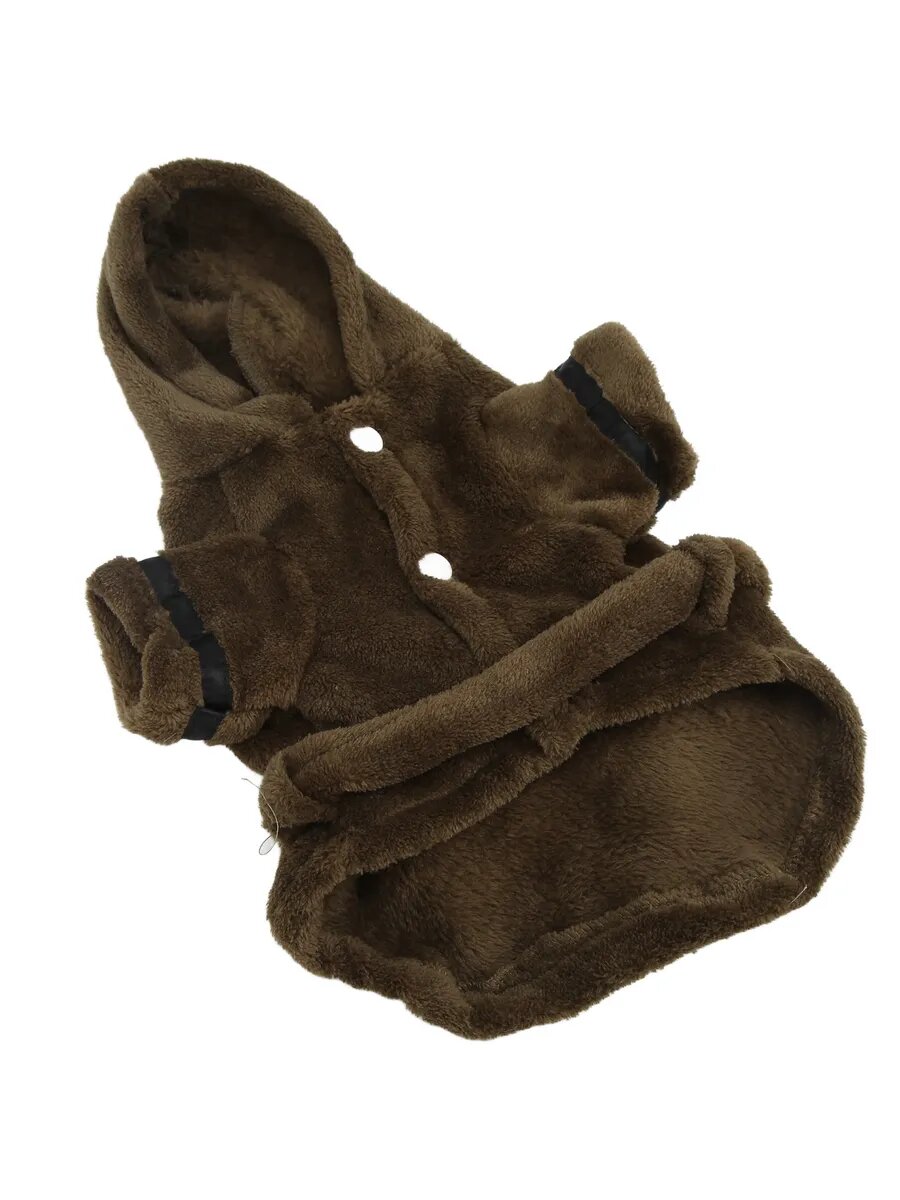 Халат для домашних животных, теплый фланелевый