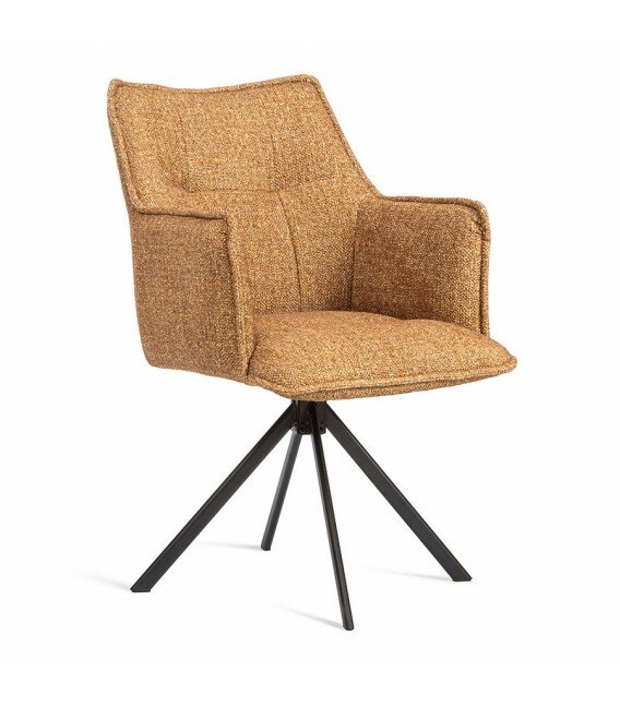 Кресло Lutz/Луц, опора 360, велюр/букле, VT shape amber