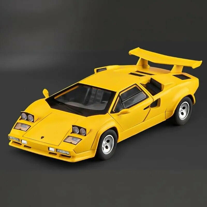 Коллекционирование автомобилей Ламборгини Countach LP5000S, 1:24 Lamborghini Countach LP5000S суперкар, Модель автомобиля из сплава, Со звуковыми и световыми эффектами