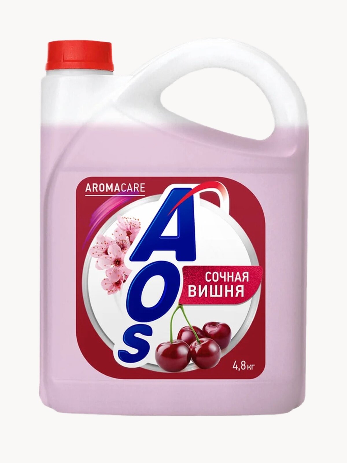 Средство для мытья посуды AOS Сочная вишня, гипоаллергенное, 4,8 кг