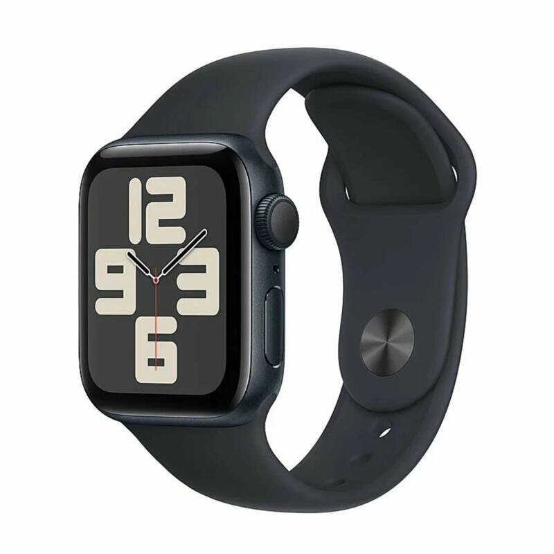 Умные часы Apple Watch Series SE 2024 40mm Aluminium Case, Black Sport Band S/M