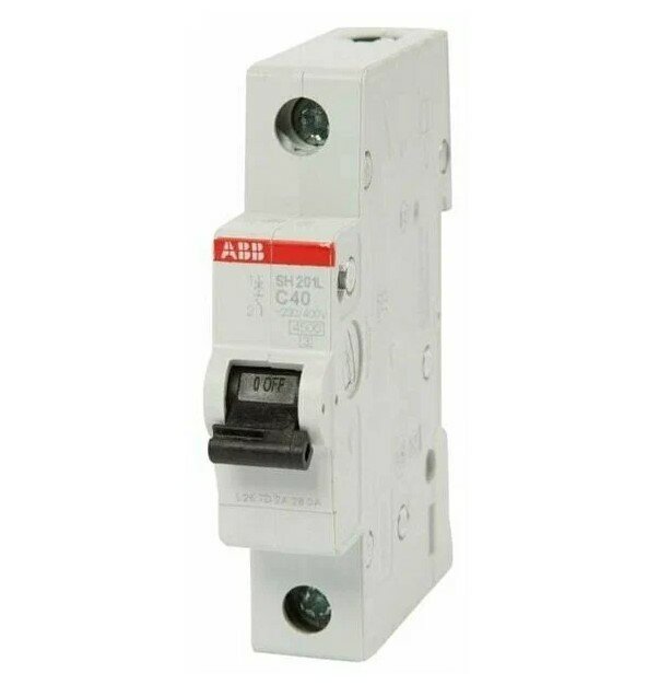 Автоматический выключатель ABB SH201 C40 1P 40А (С) 4,5 КА 2CDS211001R0404