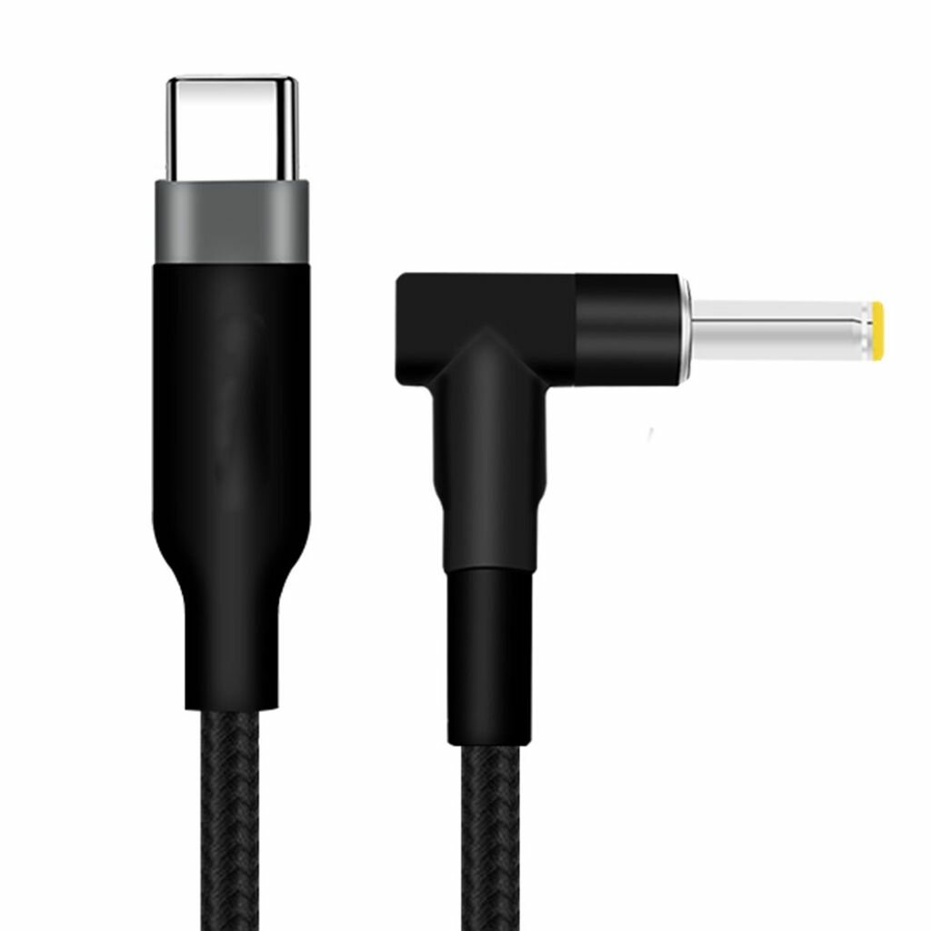 Шнур питания ноутбука USB C с наконечником DC5,5x1,7 мм 20 В для ноутбуков Зарядный кабель Плетеный провод