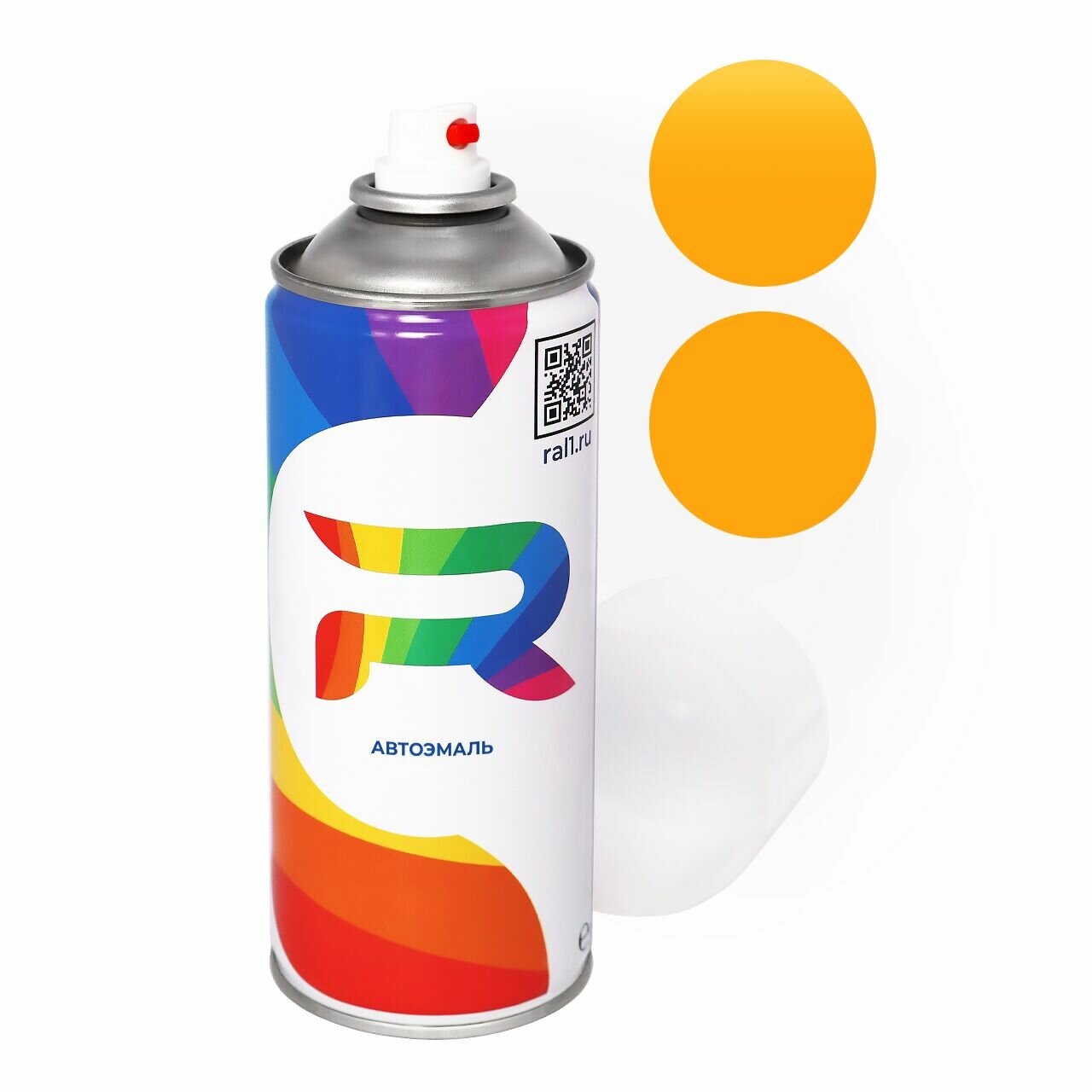 Автоэмаль аэрозольная RAL 1028 - Melonengelb (Базовая краска, Солид, Оранжево-желтый) баллон 520 мл.