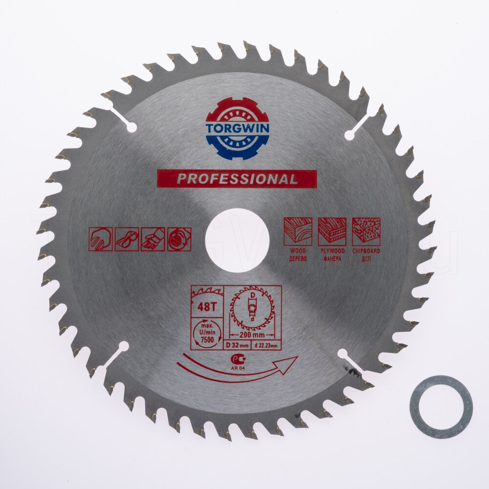 Пильный диск TORGWIN, для дерева, универсальный, 200x32/25,4 мм, 48 зубцов