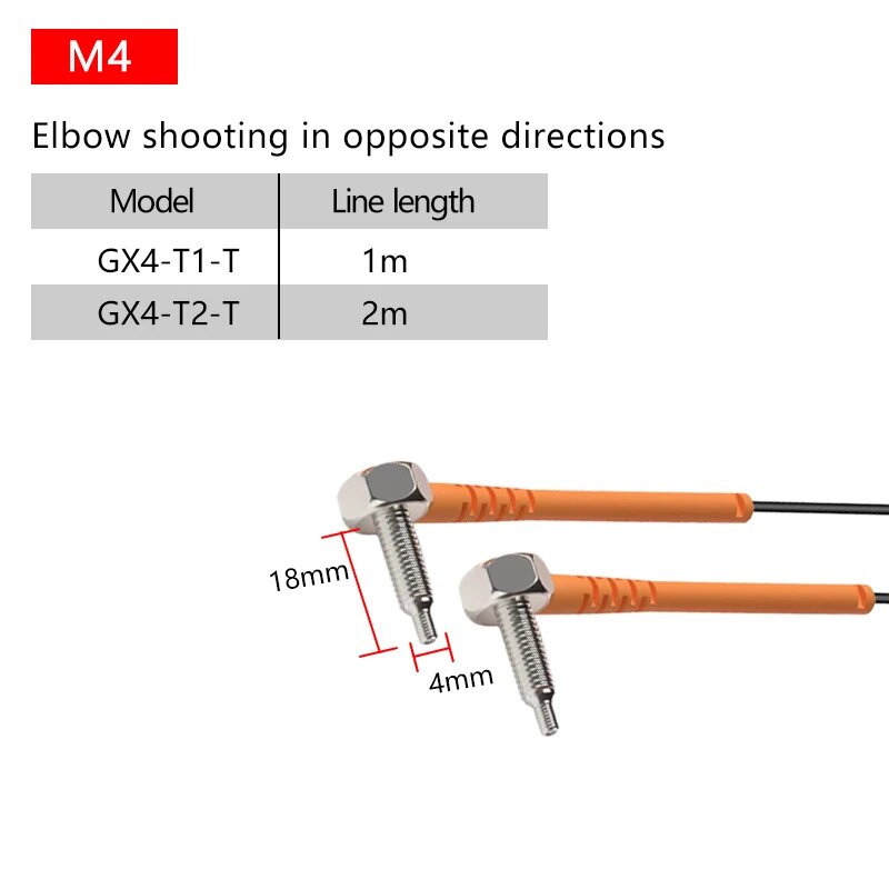 Оптоволоконный датчик M4 1M, GX4-T-T