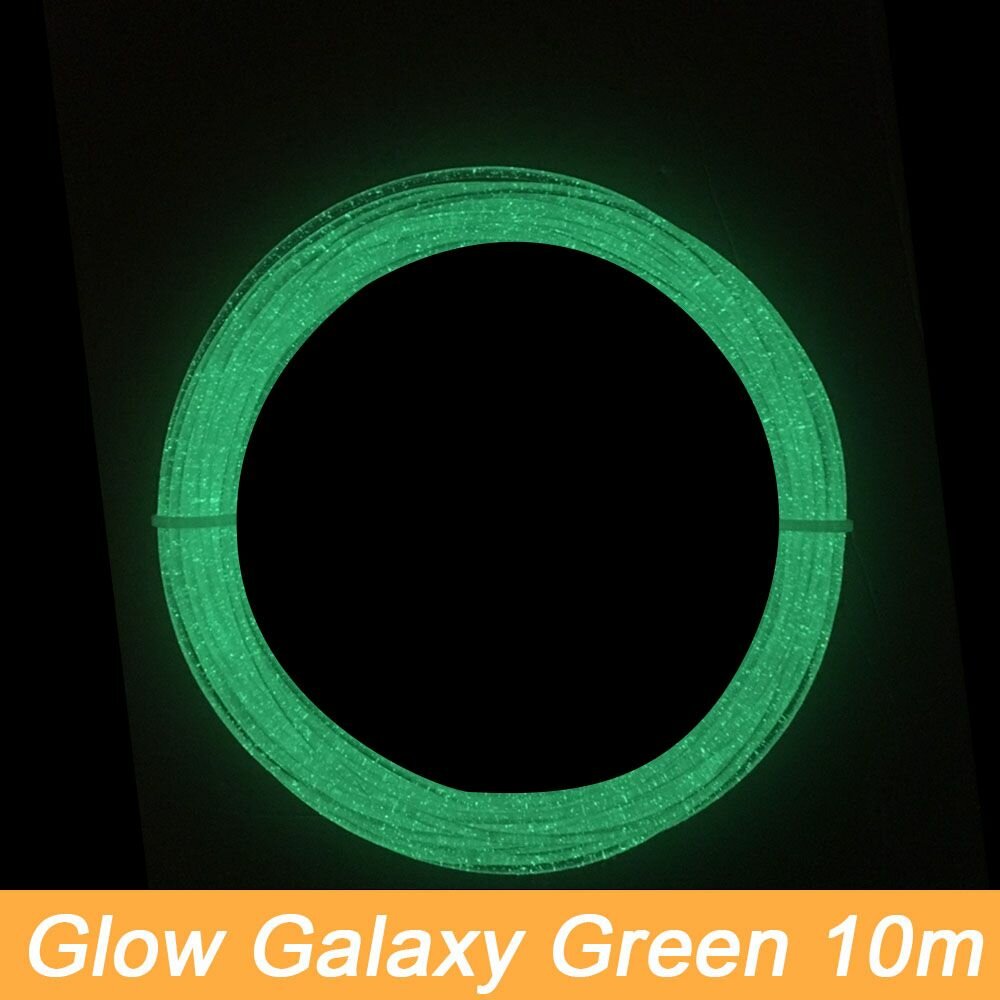 OPY Светящийся в темноте пластик для 3D-ручки и 3D-принтера, 1,75 мм, Галактический зеленый цвет, 10 м нить