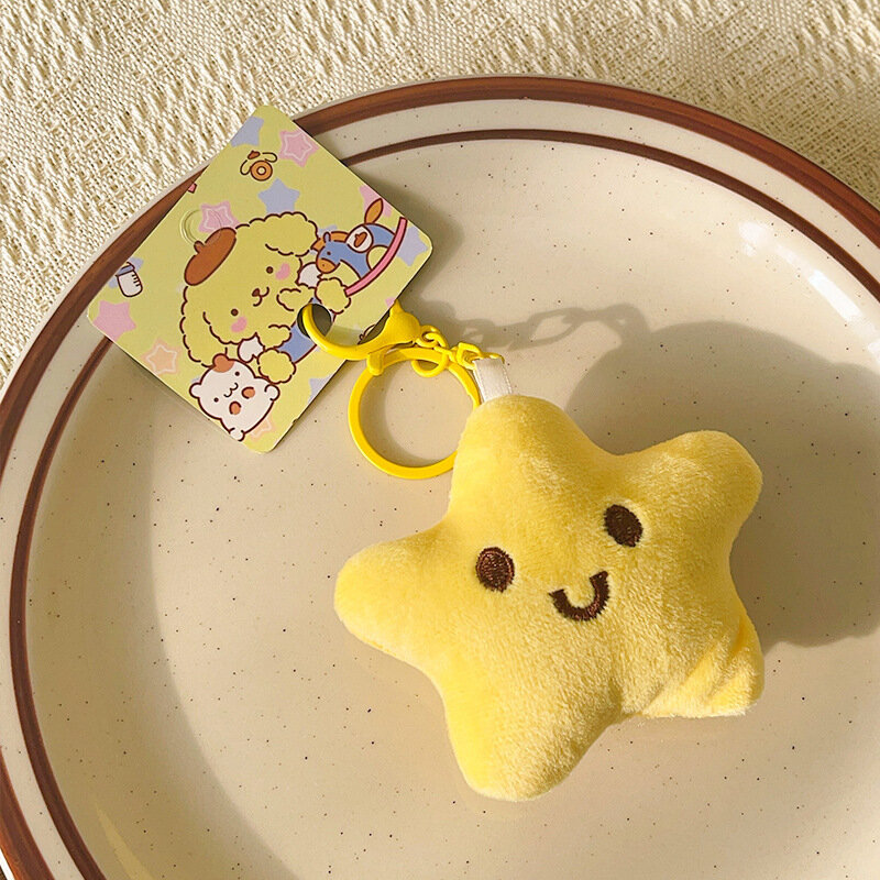 Милый мультяшный кулон в виде облака и звезды, девчачий и универсальный брелок/подвеска для сумки, брелок, издающий звук.