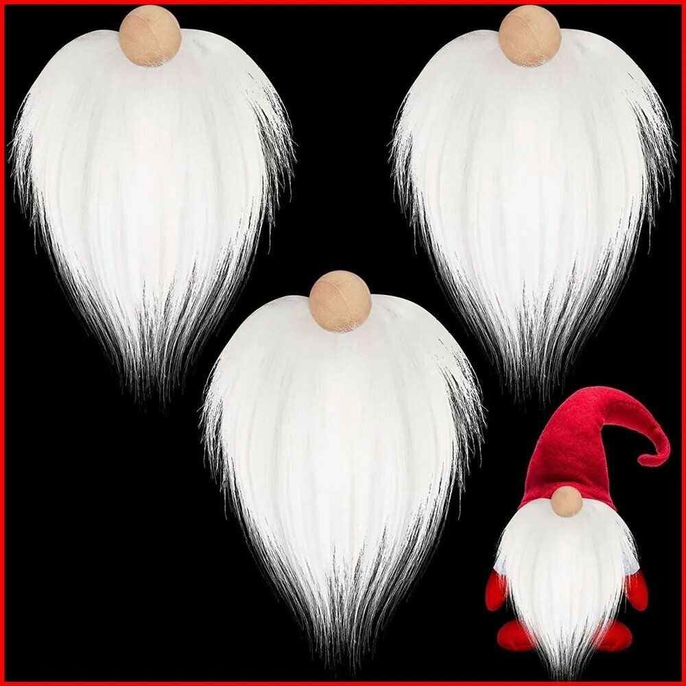 Бусины гнома и искусственные бороды, 6 шт./компл, искусственная борода гнома, деревянная бусина