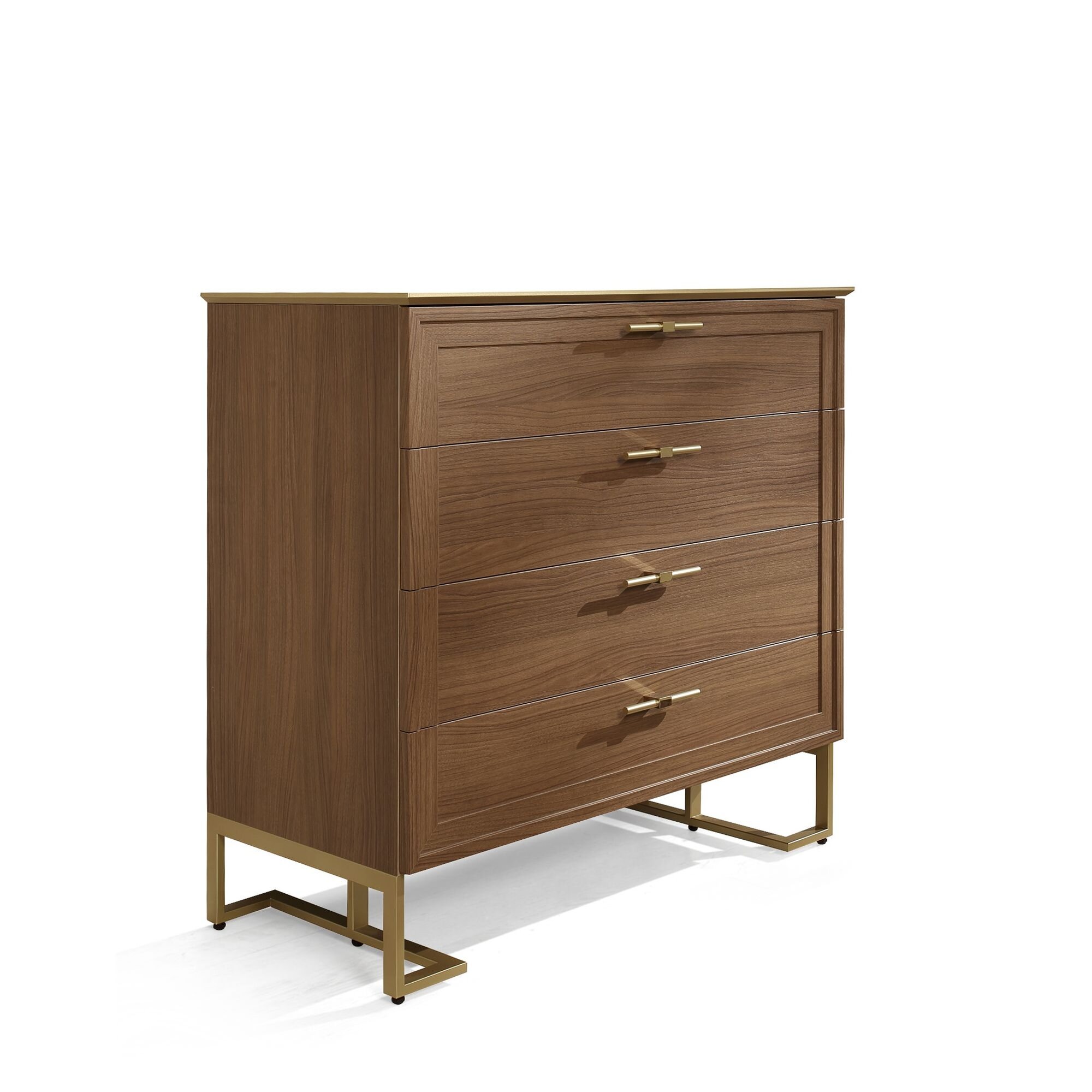Комод Dana Palmari P3010, ЛДСП, на металлических ножках, цвет орех