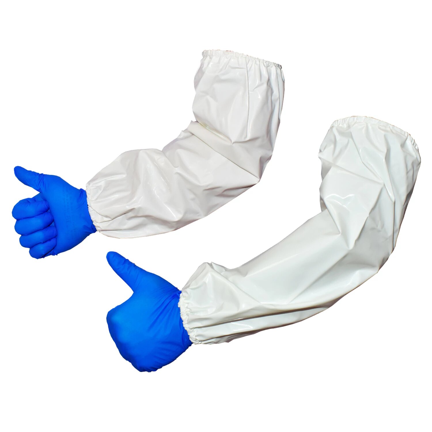 Нарукавники многоразовые защитные полиуретановые, рукас, 4622 см, белые, НАР016