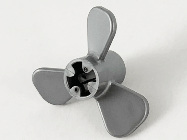 Propeller 3 Blade 3 Diameter with Axle Hole, 6041 Flat Silver N