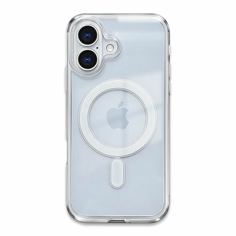 Чехол-книжка прозрачный MagSafe для iPhone 17/16 Pro Max, с магнитной зарядкой, антиударный, с воздушными углами