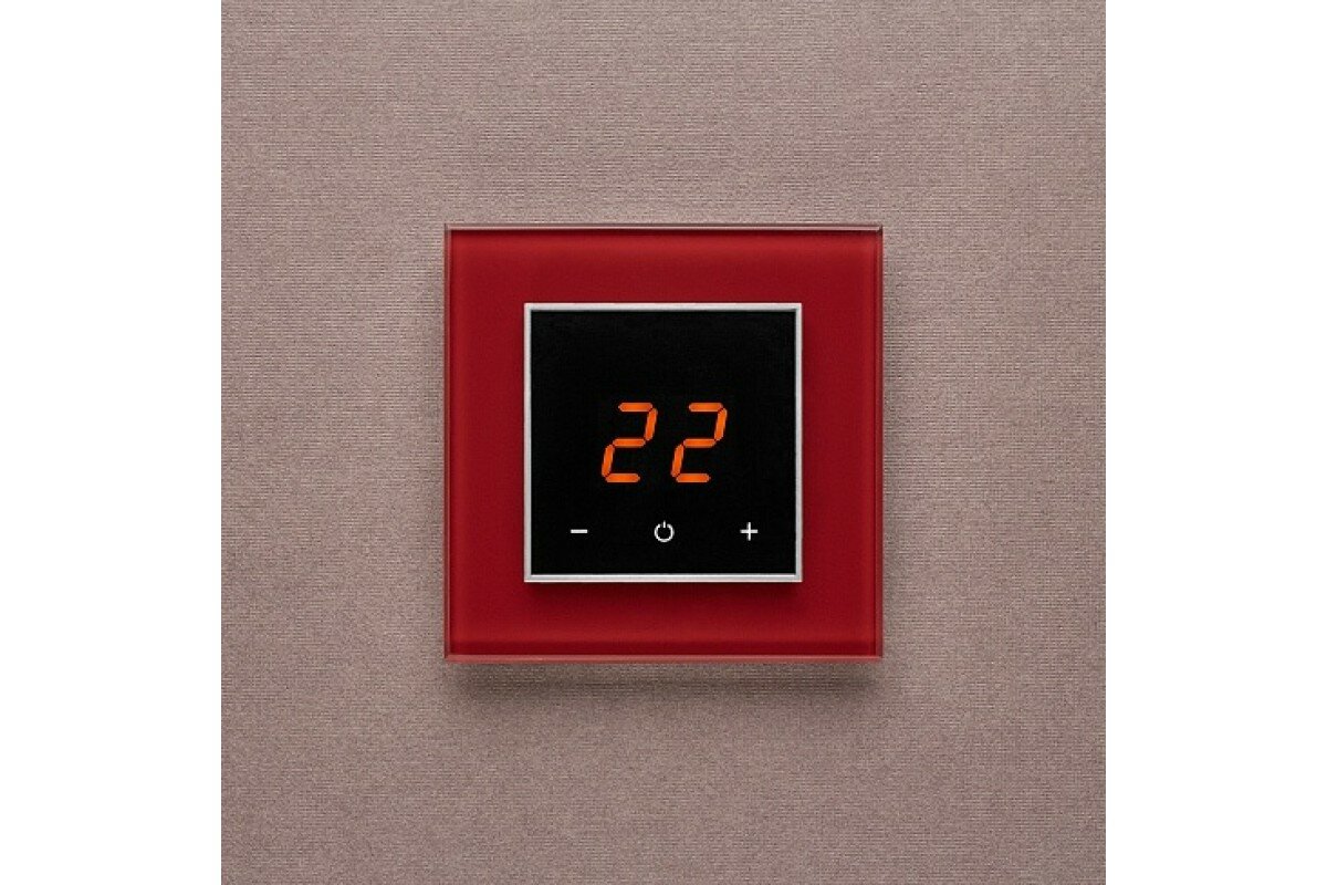 Терморегулятор Aura ORTO 3004 Red Dark (темный красный) сенсорное управление