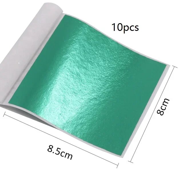 Листы сусального золота 30 шт Изумрудный, Cyan 30PCS