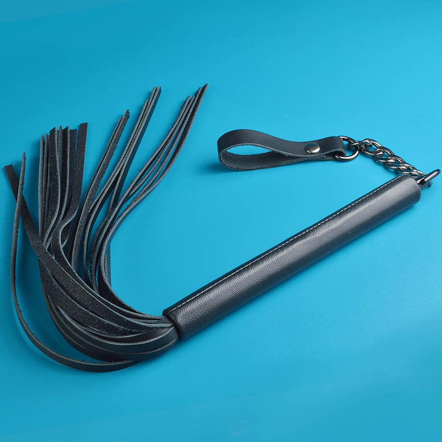 Плеть-флоггер Orion Zado из натуральной кожи, черныйл, 40 см