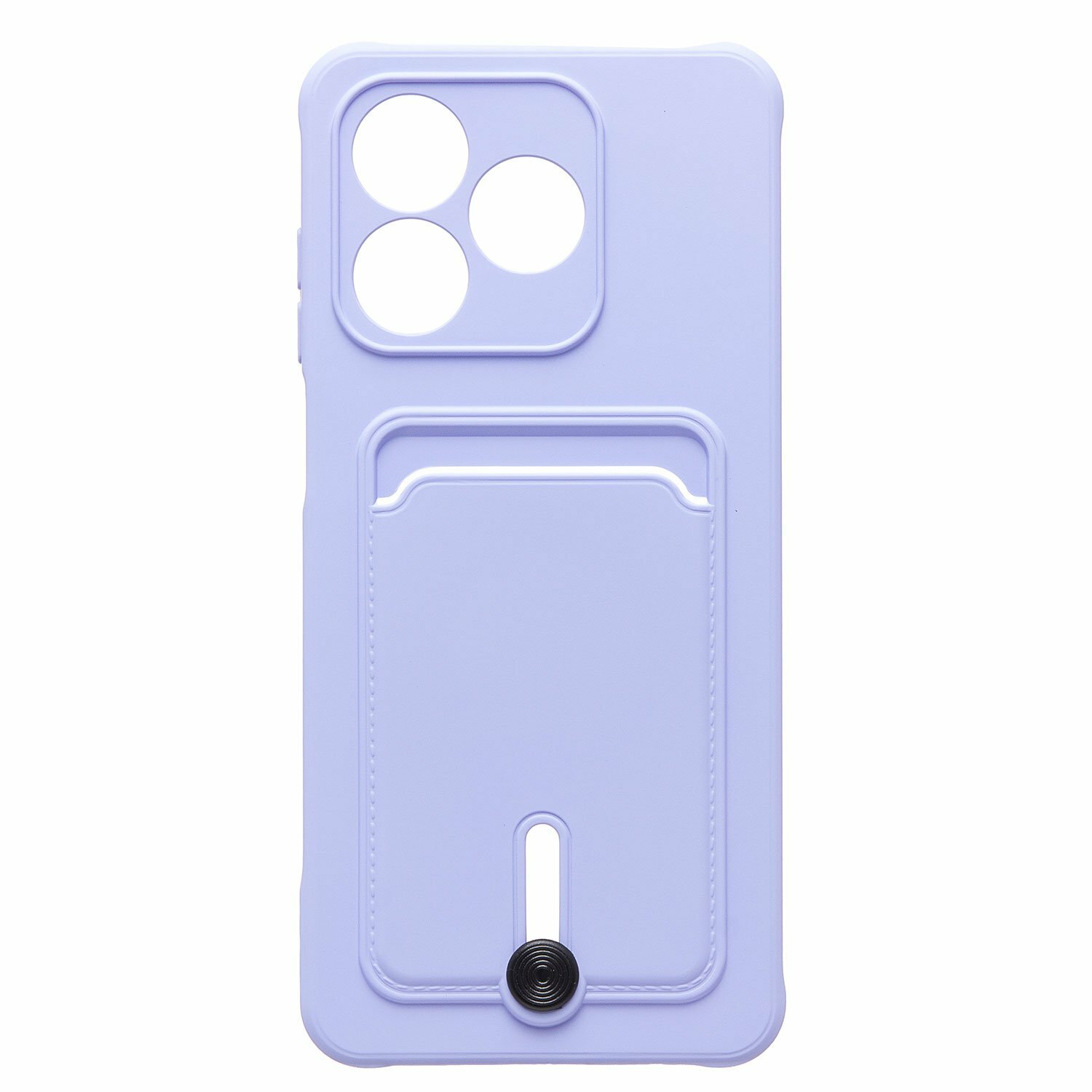 Чехол накладка SC304 с картхолдером для Huawei Honor X5c (фиолетовый)