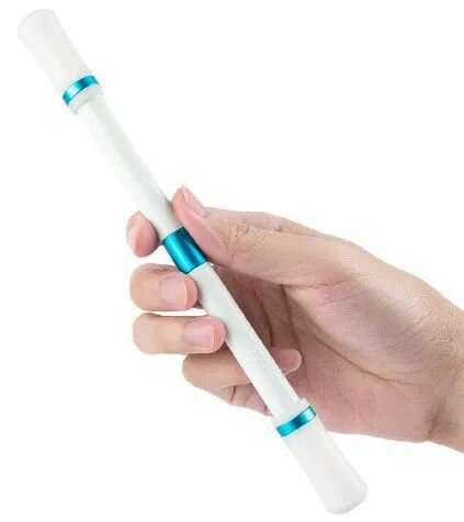 Трюковая ручка pen spinning, белый с бирюзовым