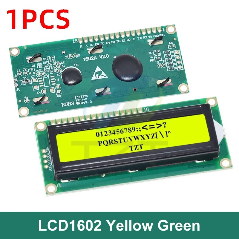 DIYTZT LCD1602 16x2 ЖК-дисплей желтый зеленый
