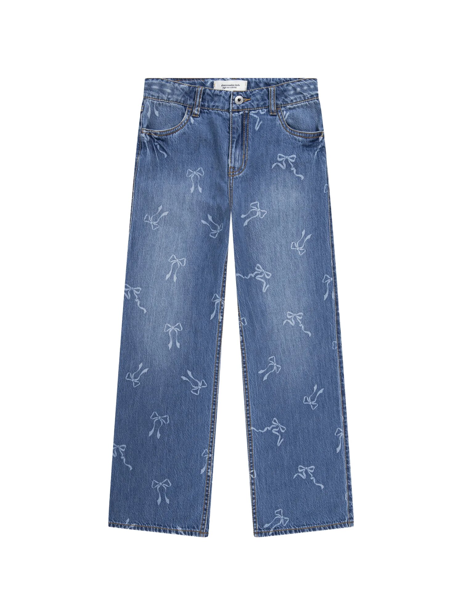 Джинсы Bow-print wide-leg jeans
