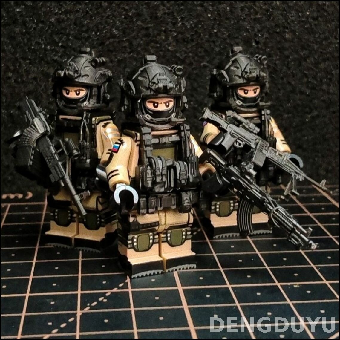 Набор минифигурок FSB Федеральная служба безопасности, совместим с Lego, 3 шт, высота 4.5 см, коллекционные фигурки для