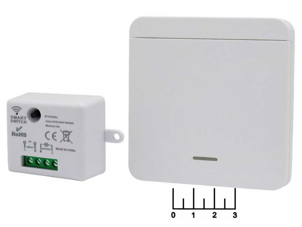 Выключатель 1-клавишный беспроводной белый TNCE RF433