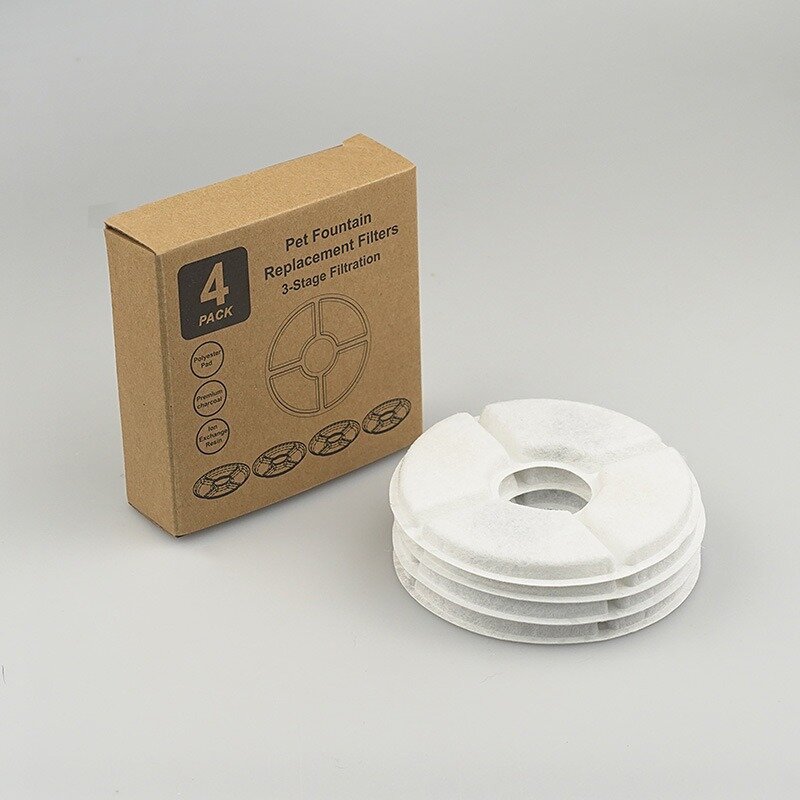 Фильтр для диспенсера воды для домашних животных, круглый, маленький цветочный фильтр для диспенсера воды, замена хлопка, аксессуары для диспенсера воды Amazon Cross-Border