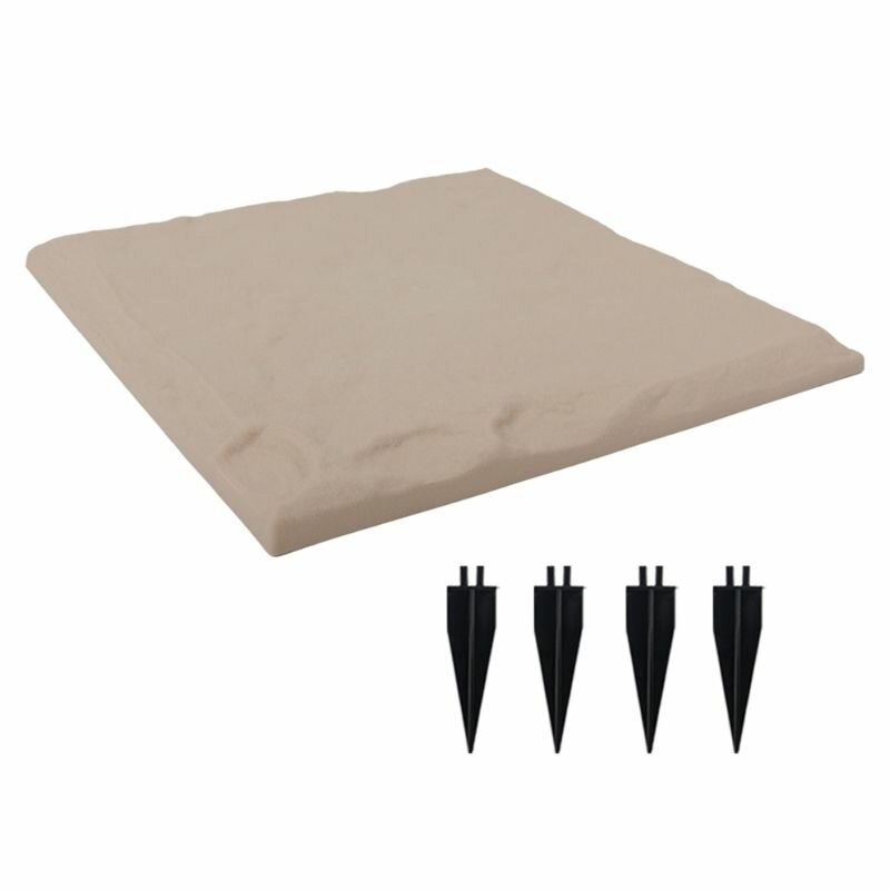 Матики для садовых дорожек "Каменная плитка", кремовый цвет - Квадратный