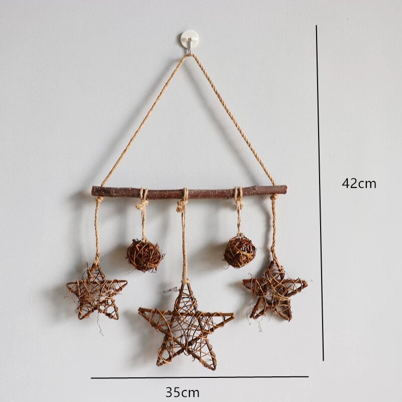 Драбина из ветки березы, сушеный цветок, украшение на стену, скандинавское украшение, комната, спальня, детский сад,