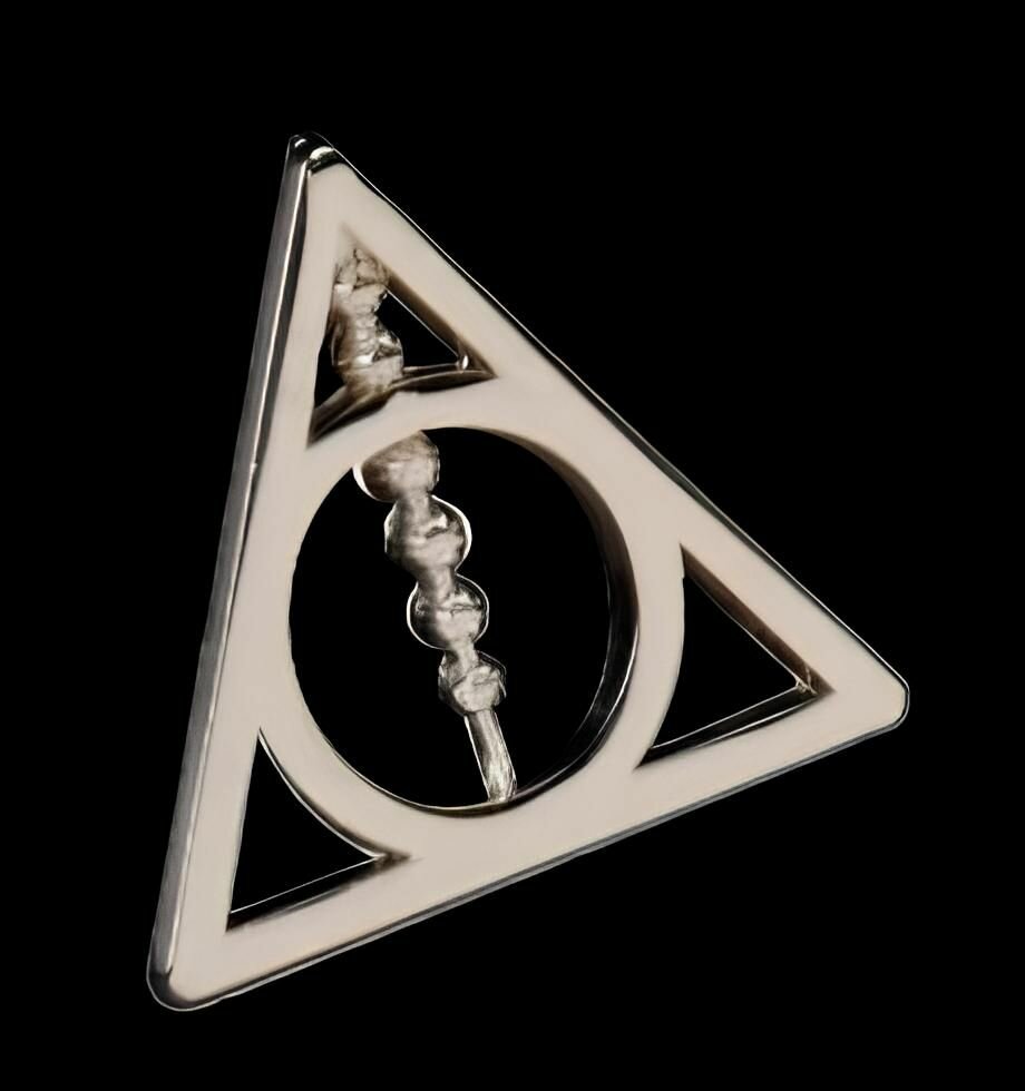 Гарри Поттер / Harry Potter Значок Дары Смерти с Бузинной палочкой