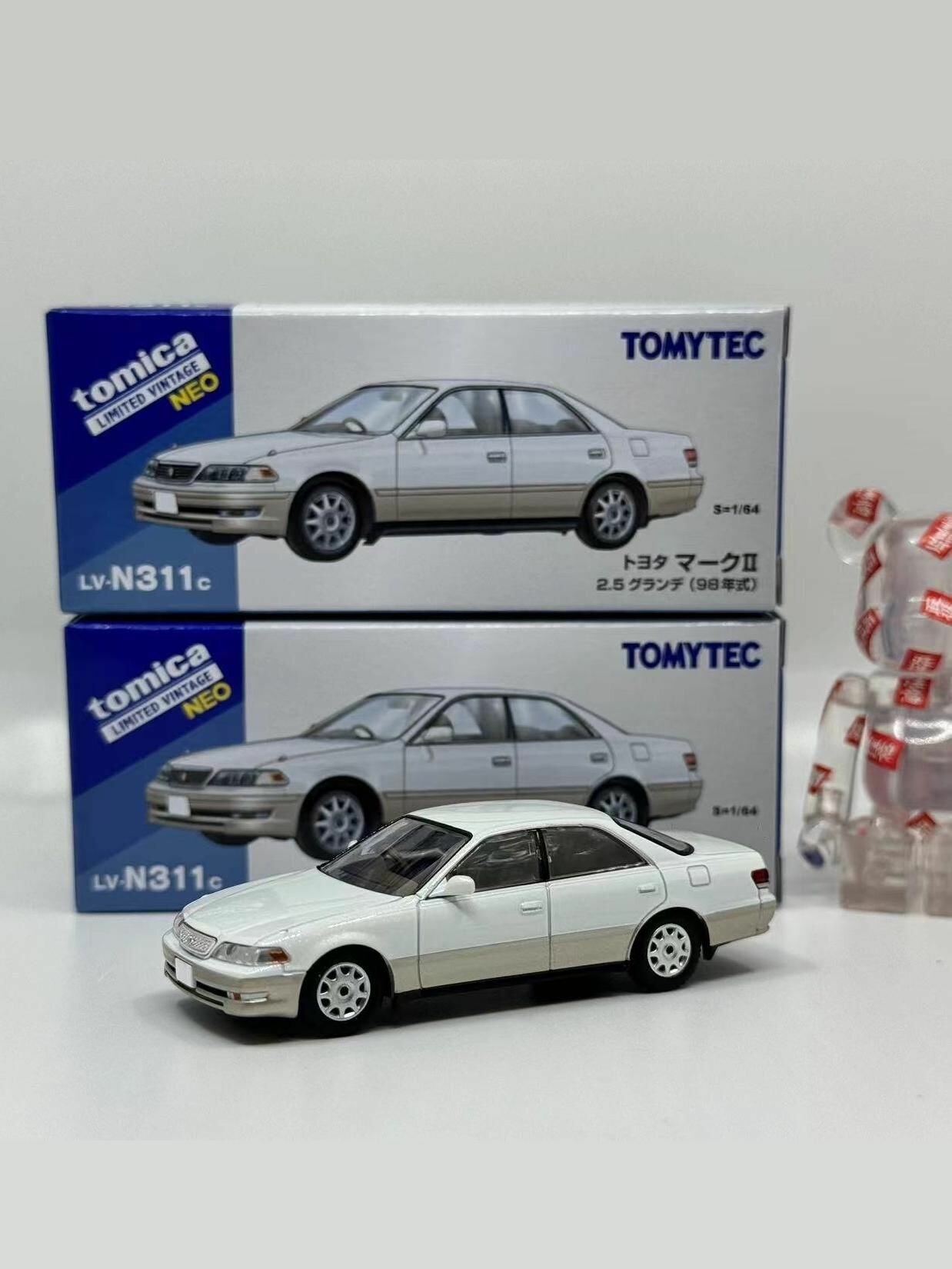 Машинка Tomytec Tomica TLV 1/64 LV-N311d Toyota MARK II blue 202503 Die-cast Alloy Car Model Collection Toy Gift