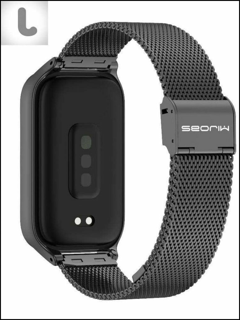 Ремешок для Xiaomi Smart Band 9 Active, Redmi Band 3 Металлический фитнес-браслет пряжка нержавеющая сталь