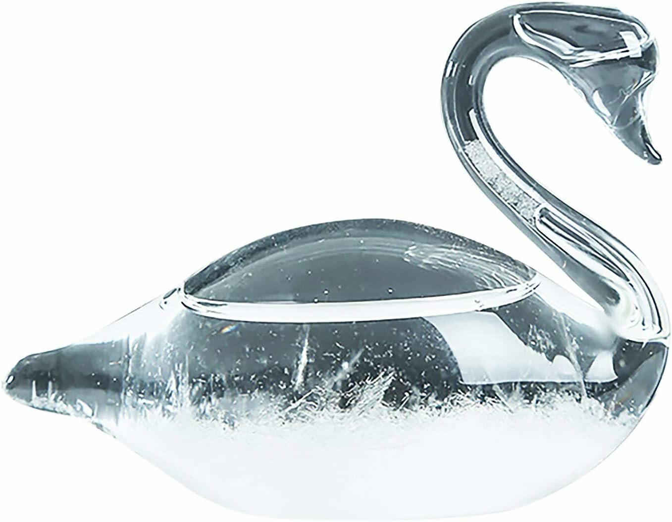 Штормгласс, стеклянный метеопрогнозирующий прибор в форме лебедя