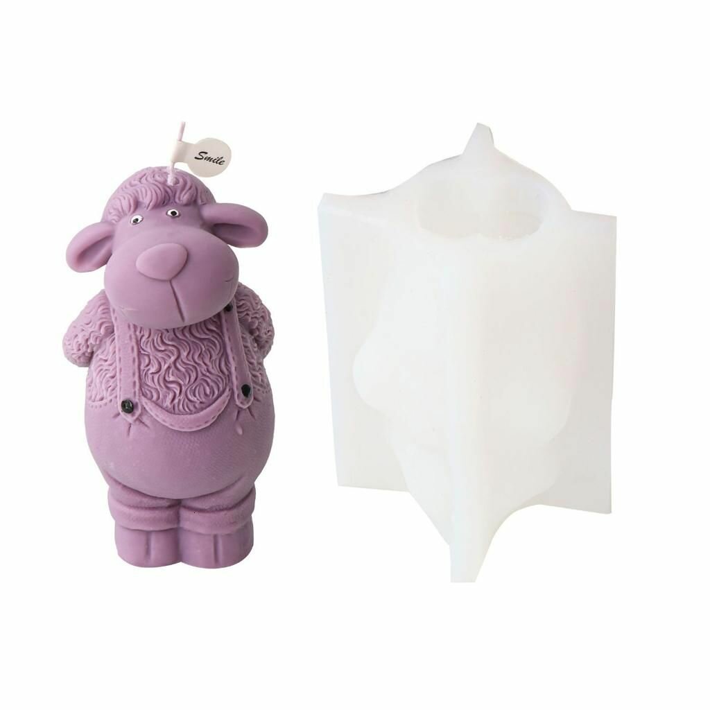 Силиконовая форма для свечей "Овечка"