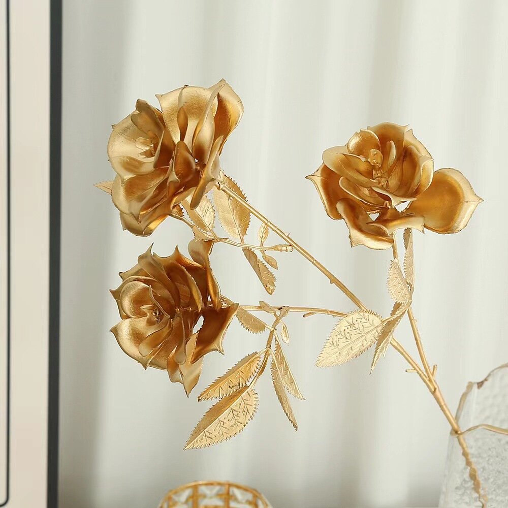 Горячая распродажаГорячая продажа 3-конечного веера, лист гинкго, искусственный цветок, золотая удача, красные плоды, зимнее зеленое украшение для новоселья, декор для гостиной