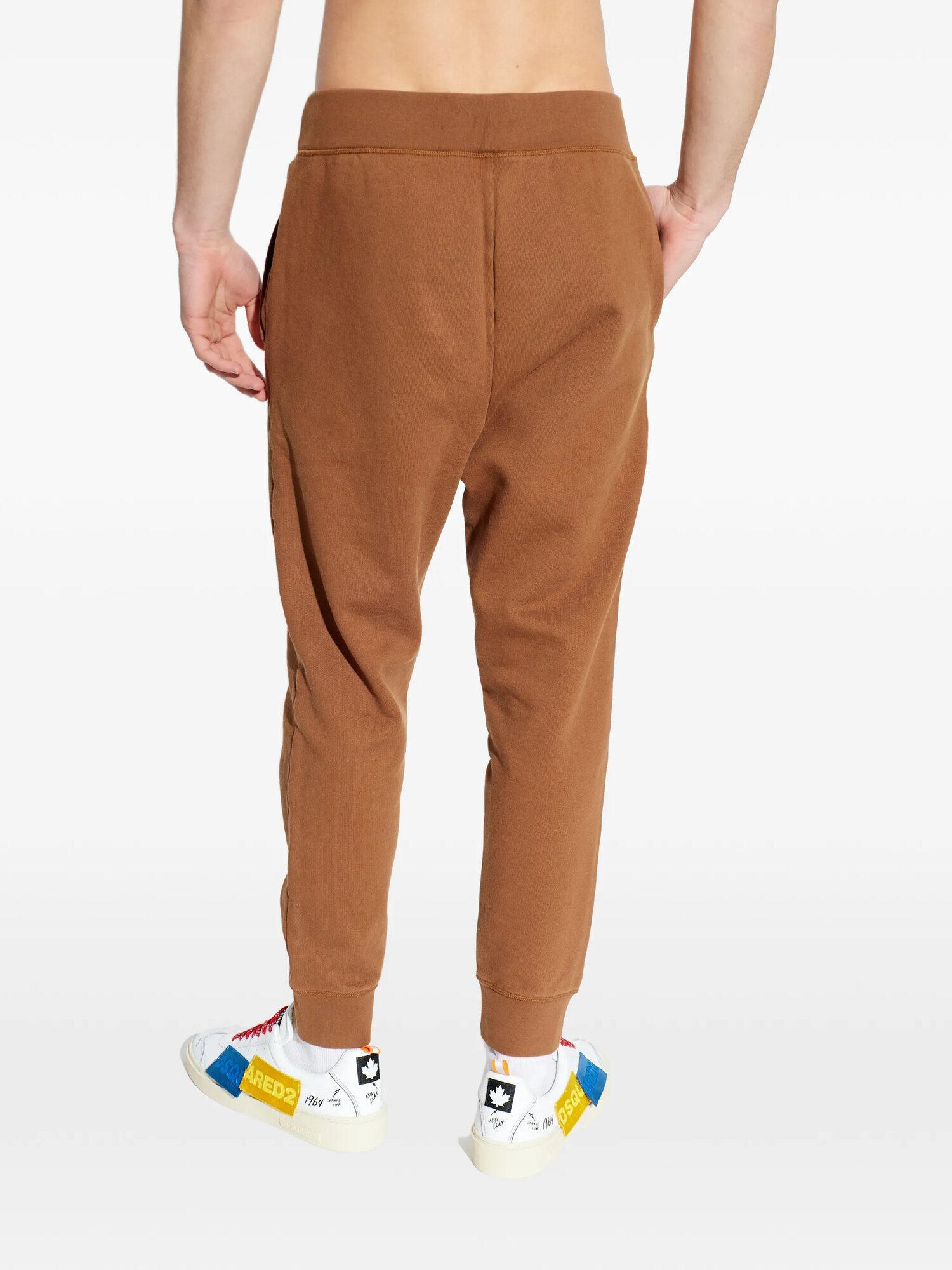 Брюки DSQUARED2 Embroidered-logo track pants, размер XL, brown — фото 1