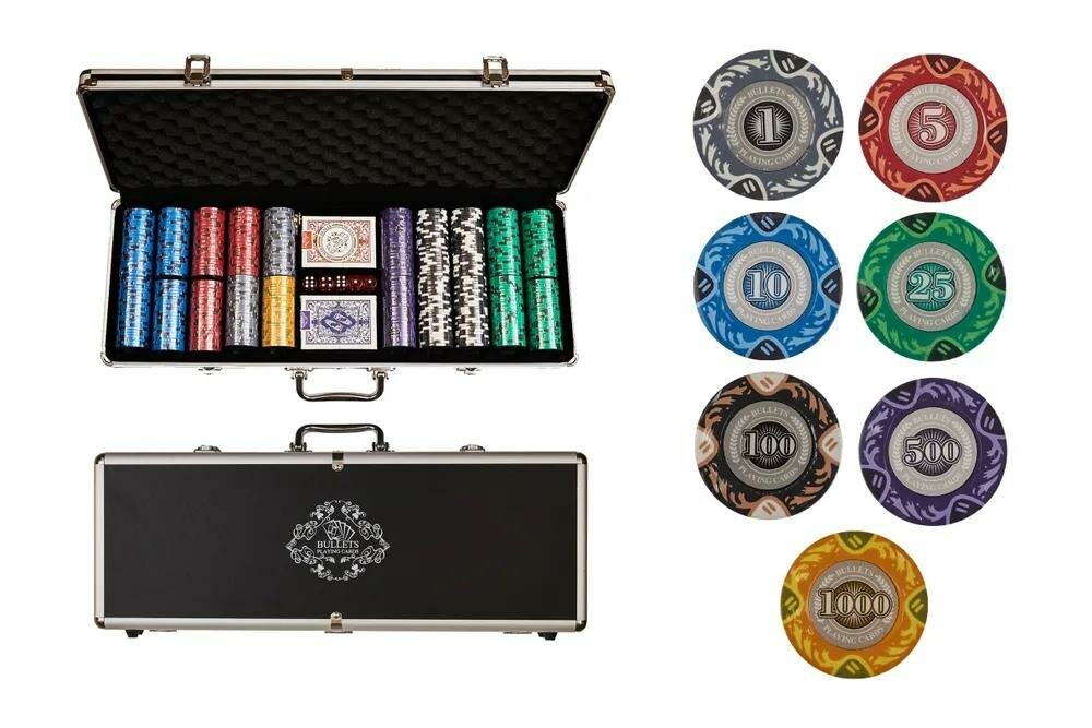 Набор для покера Bullets на 500 фишек 61817 Partida