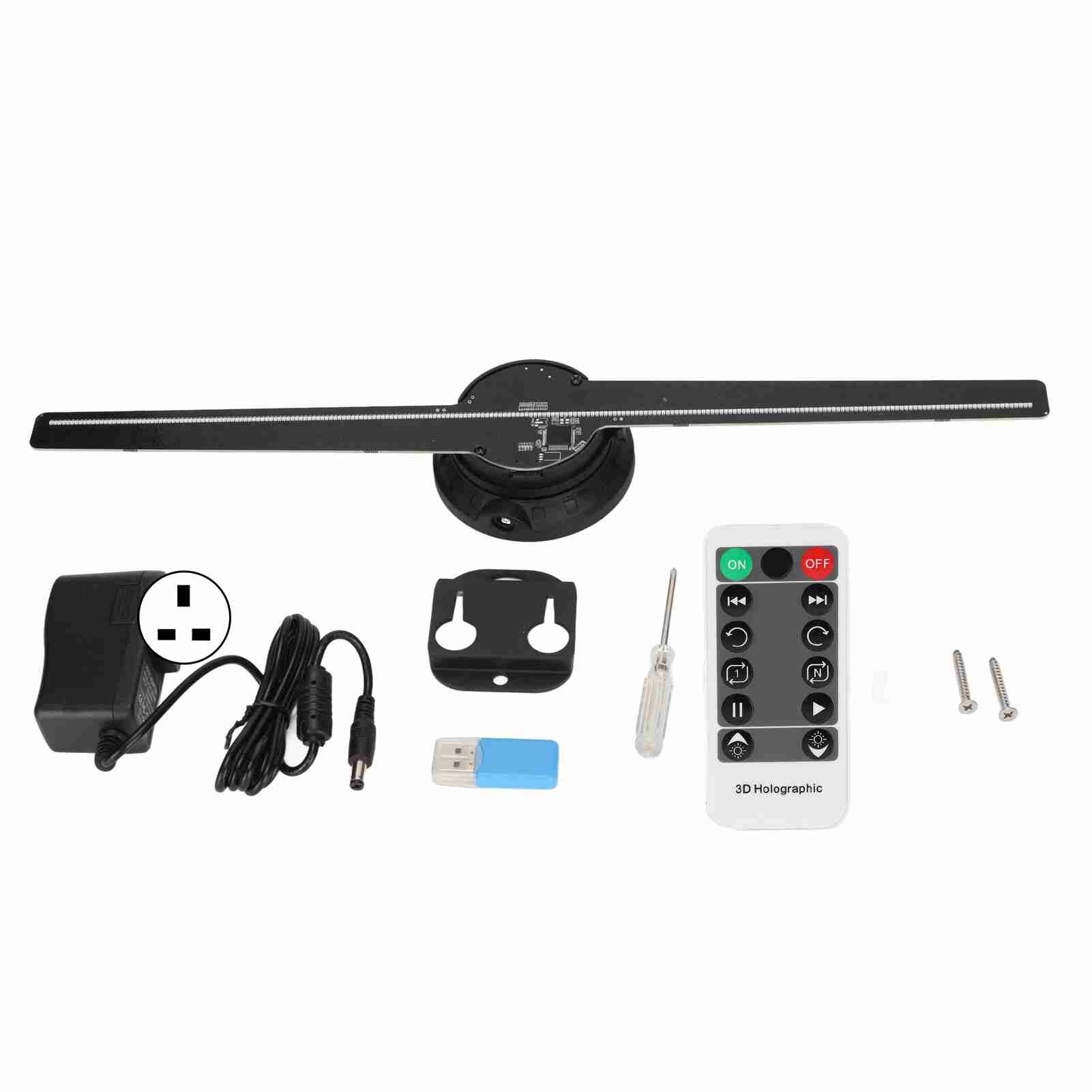 42см DF -42 3D голографический вентилятор рекламный аппарат 2 Led Led Led Projection Projection Fan 3D -дисплей 100–240 -Вук.