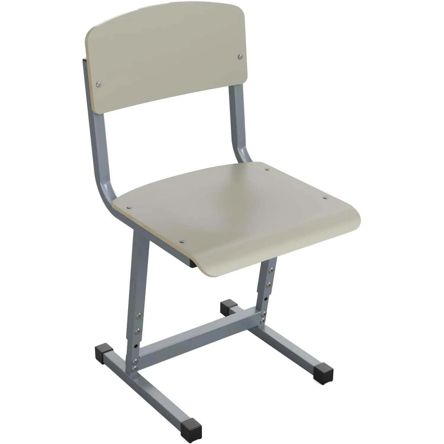 Стул ученический MET_Комус Мебель 5-7р. г. (4-6р. г) серый/серый НОВ