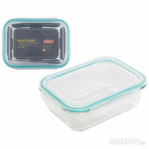 Контейнер СВЧ прямоуг пласт крыш DIAFANO 1500МЛ MALLONY