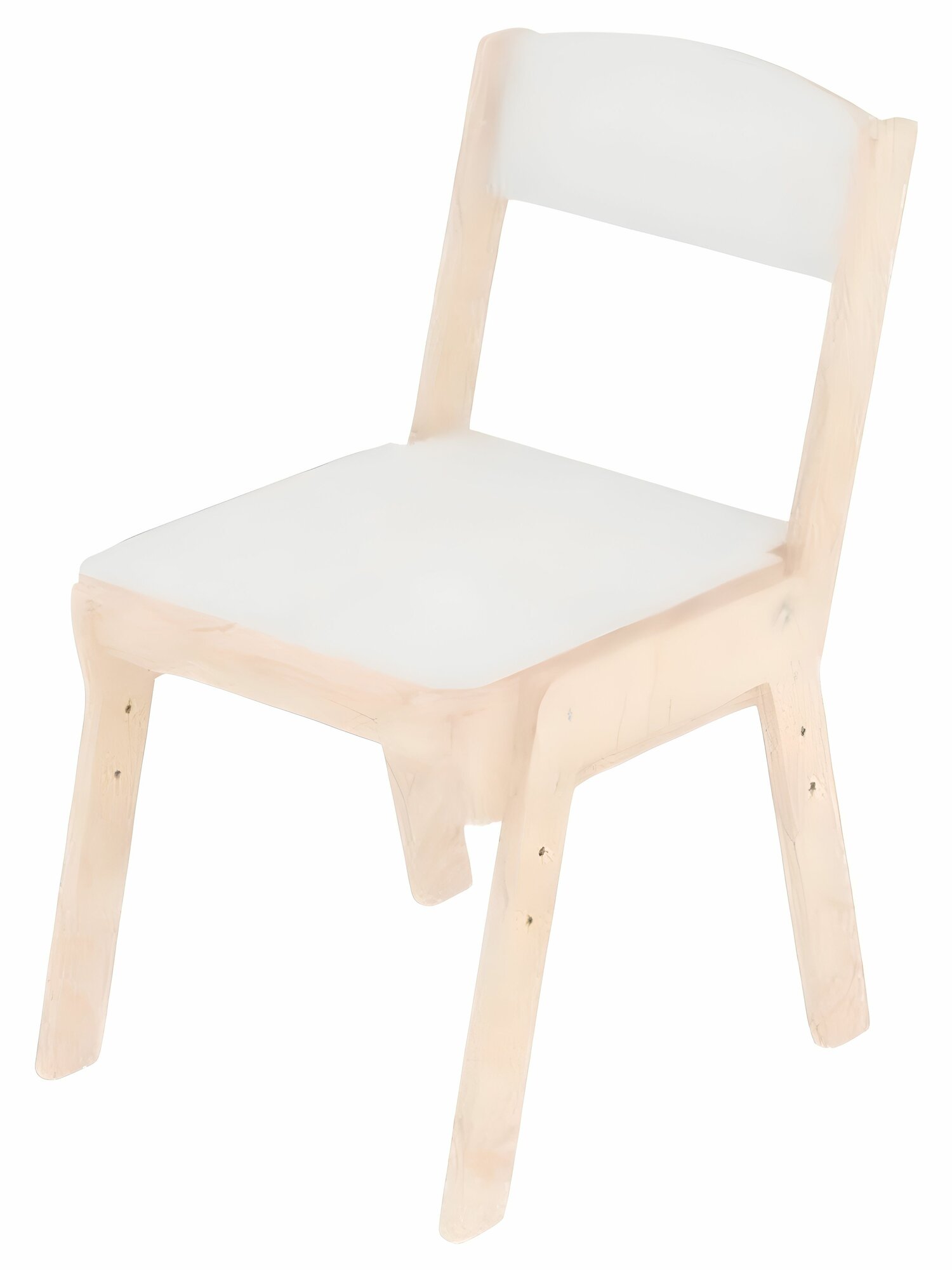 Стул регулируемый по высоте 1-3 группа роста, фанера лак/белый, штабелируемый