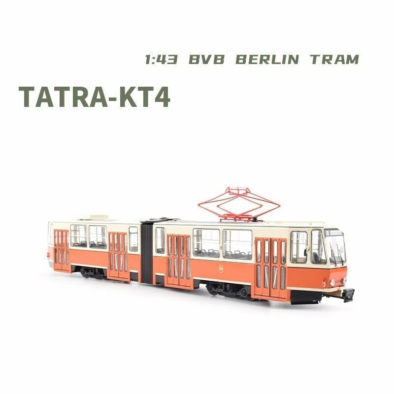 Модель сочлененного трамвая Berlin BVB Tatra KT4 1987 года из сплава