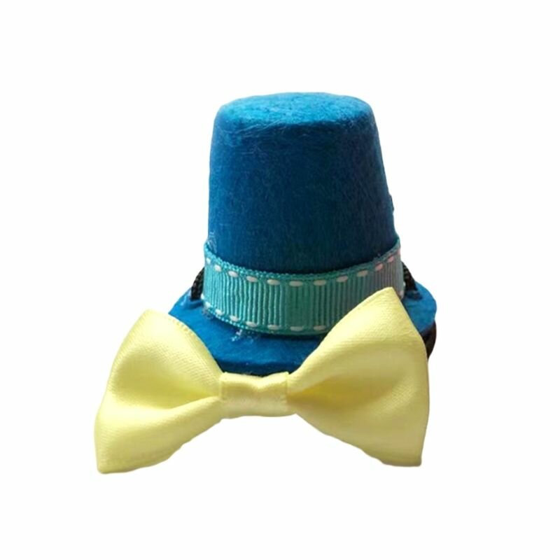 Шлейка и поводок для бородатого дракона, Синий - Шляпа + галстук-бабочка