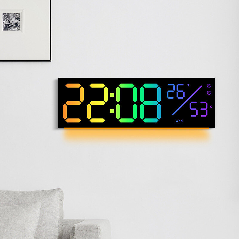 Настенные часы для гостиной с RGB-изменением цвета