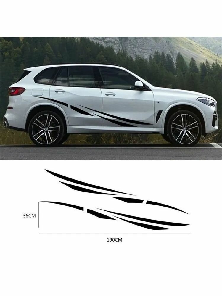 Универсальные виниловые полосы на боковые двери Защита от царапин + стильный тюнинг Для всех марок авто